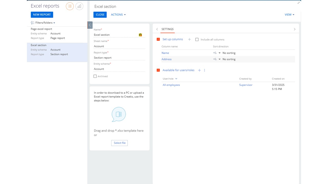 Can "Excel reports builder for Creatio" to generate excel file and send email directly to ...